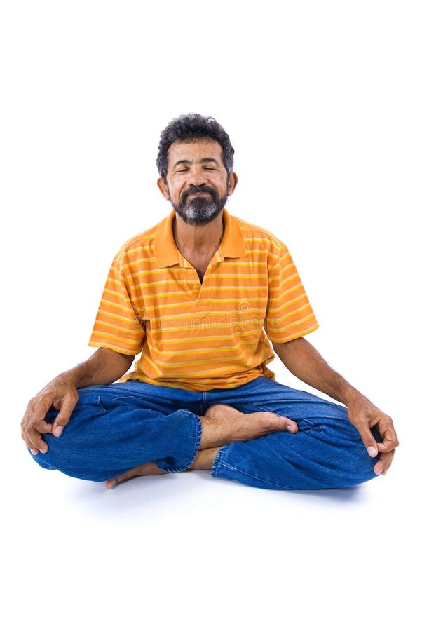 Handsome Young Man in Meditation Pose Stock Photo - Image of praying ...