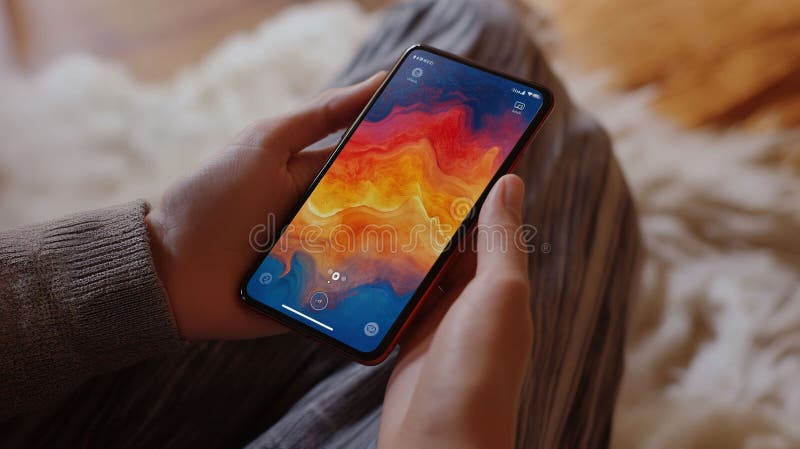 Meditation App Displayed on a Smartphone Stock Photo - Image of digital ...