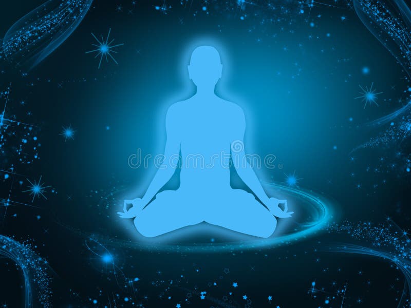 Deep Meditation, a Young Woman Sitting in Deep Meditation, Yoga ...