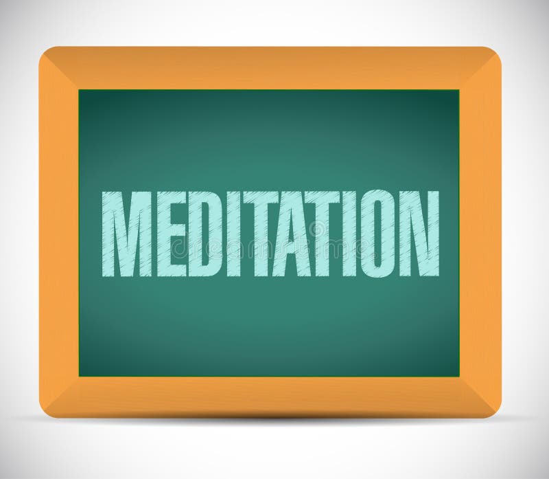 Meditation Board Sign Illustration Design Stock Illustration ...