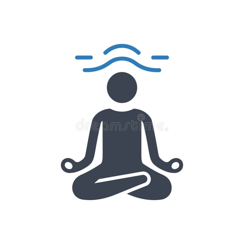 Meditation Calm Icon stock vector. Illustration of focus - 348613275
