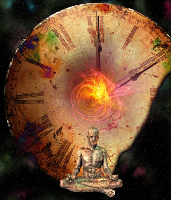Meditation Comp stock illustration. Illustration of clock - 11861275