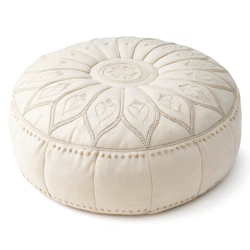 Meditation Cushion Isolated on White Background Stock Illustration ...