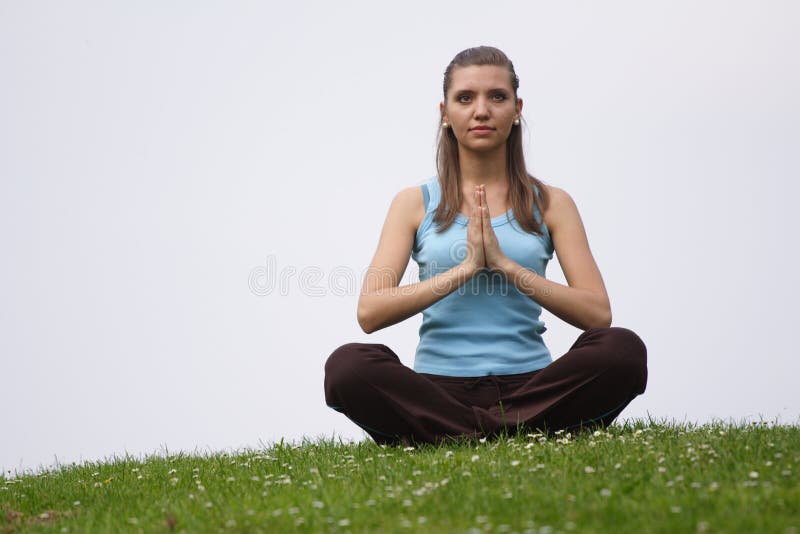 Meditation Exercise Outdoor Stock Photo - Image of hand, elastic: 6674246