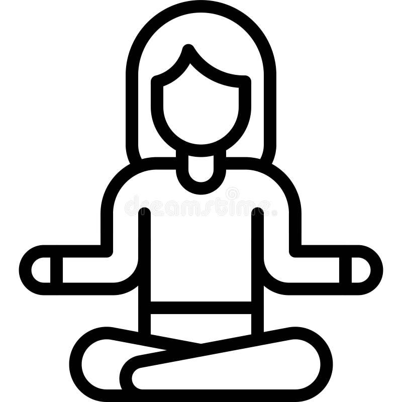 Meditation Icon, Feminism Related Vector Stock Vector - Illustration of ...