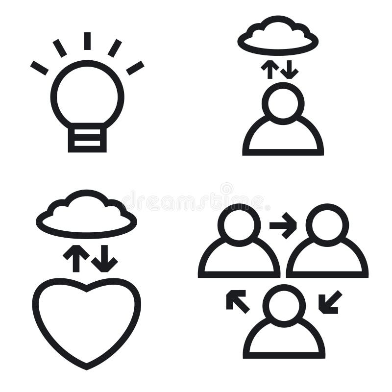 Meditation icon set stock illustration. Illustration of insight - 68278922