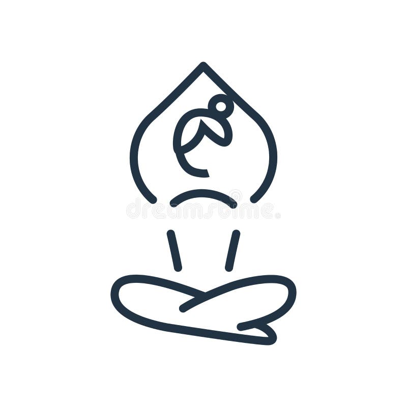 Meditation Icon Vector Isolated on White Background, Meditation Stock ...