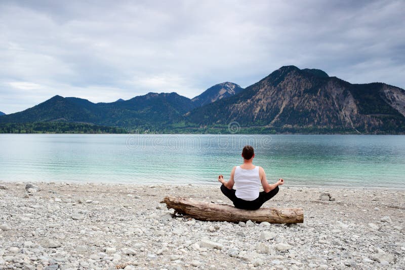 Meditation in nature stock photo. Image of bavaria, lifestyle - 71952334