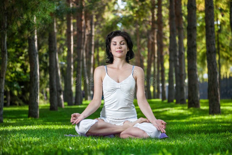 Woman in meditation stock photo. Image of pose, meditating - 45074212