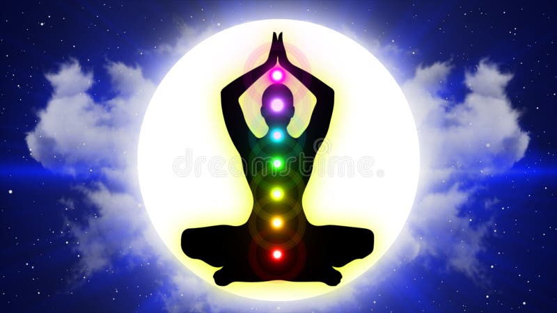 Meditation People Achieve Enlightenment, Activation of Chakra and Aura ...