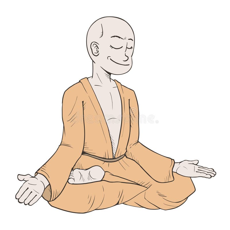Meditation pose draw stock vector. Illustration of sacred - 314200210
