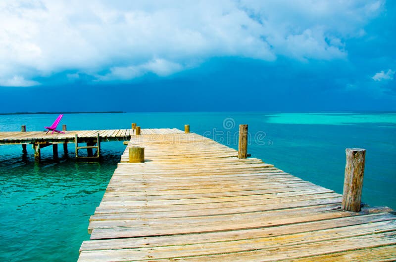 Meditation and Relaxing on Pier Stock Image - Image of caribbean ...