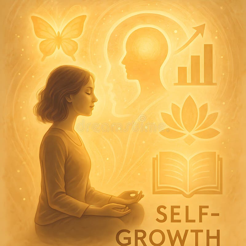 Meditation and Self-Growth Concept Illustration – Mindfulness and ...