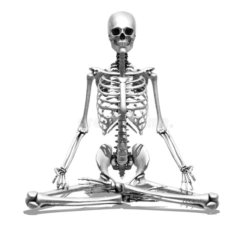 Meditation Skeleton stock illustration. Illustration of meditation ...