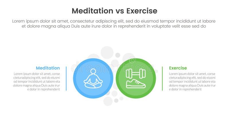 Meditation Vs Physical Exercise Comparison or Versus Concept for ...