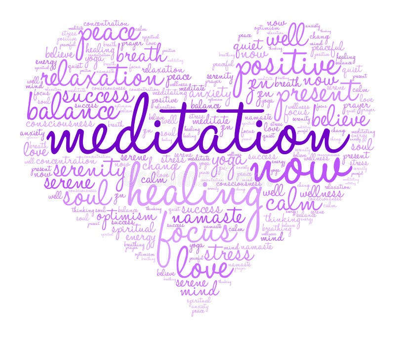 Meditation Word Cloud stock vector. Illustration of anxiety - 88519001
