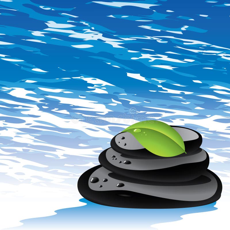 Meditation zen stones stock vector. Illustration of reflect - 17682312