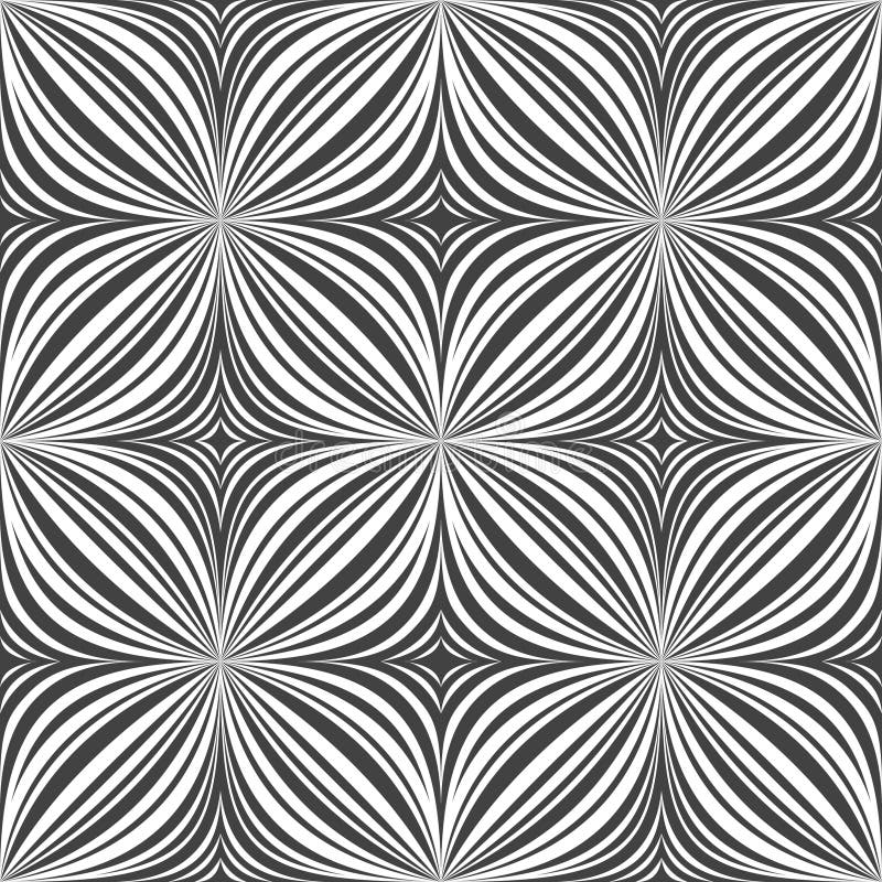 Arced Lines Form a Petal in a Square Creating a Seamless Meditative ...