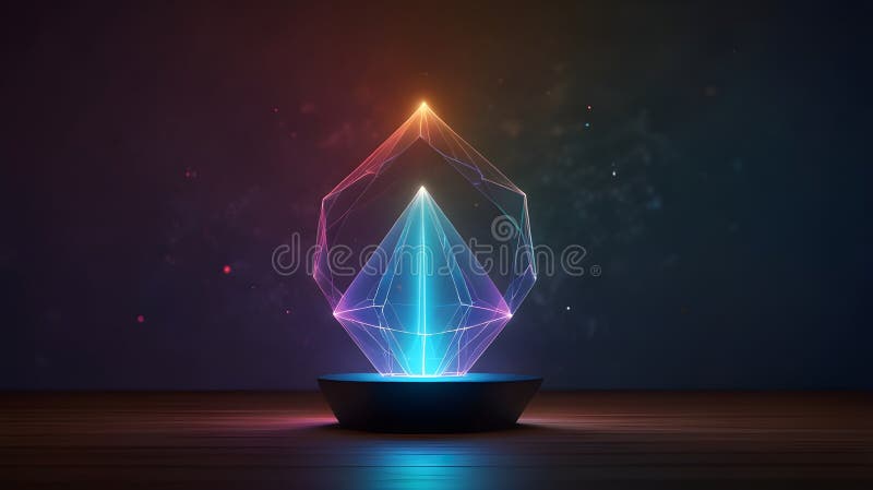 A Meditative, Glowing Aura Surrounding a Levitating Geometric Shape ...