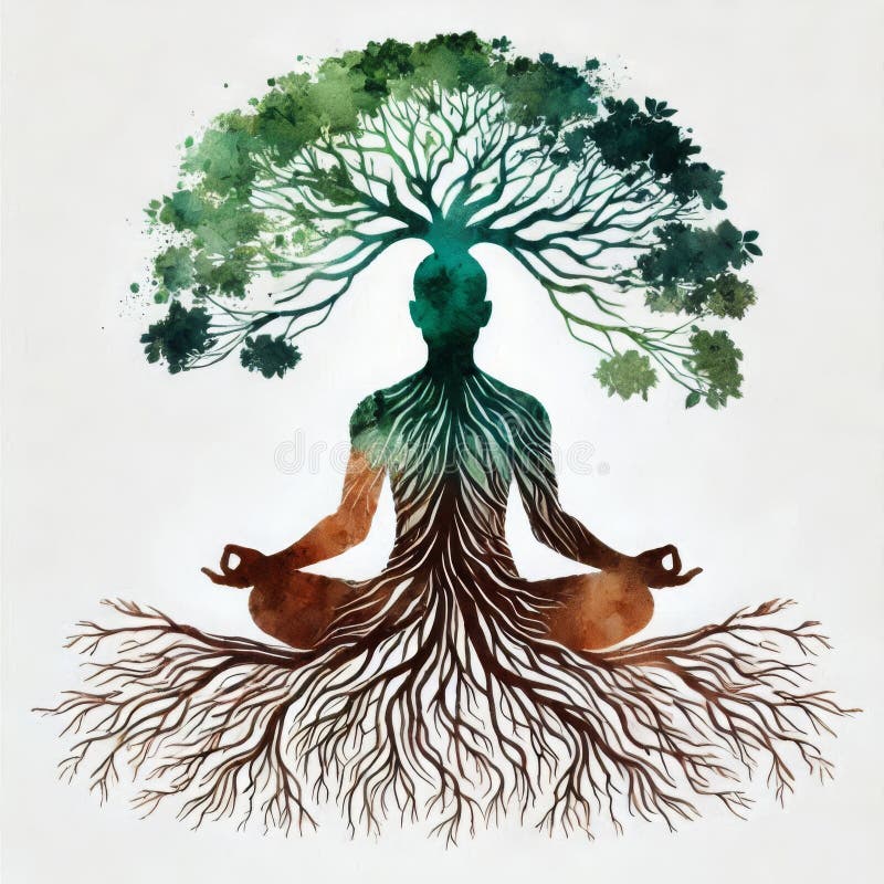Tree of Inner Harmony stock illustration. Illustration of tranquility ...