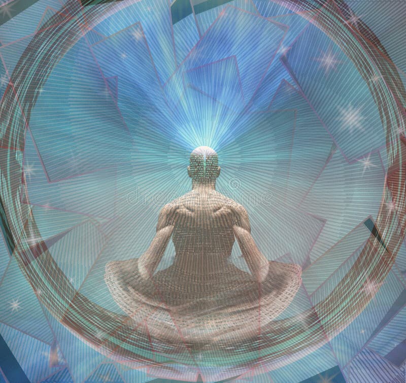 Meditera f?r man stock illustrationer. Illustration av harmoni - 151530814