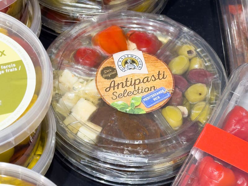 Mediterranean Antipasti Selection with Olives and Cheese Platter in ...