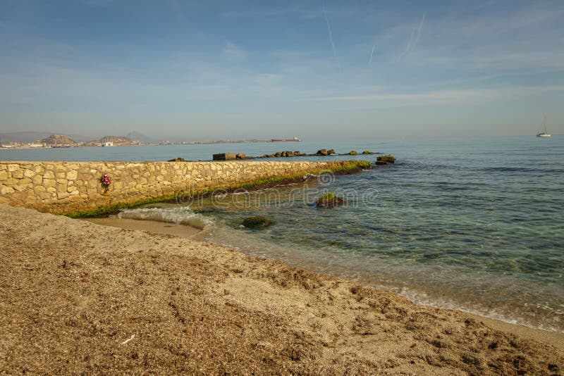 Mediterranean Beaches in Alicante. Spain Stock Photo - Image of ...