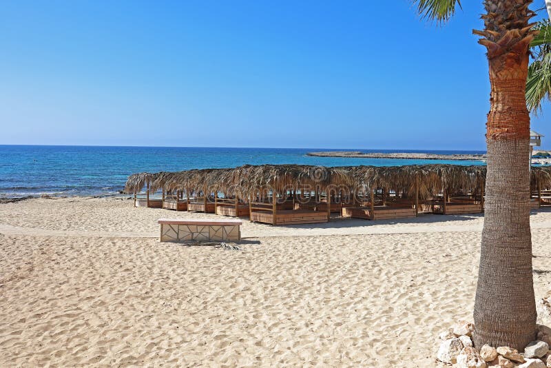 Mediterranean Beaches on the Island of Cyprus Stock Photo - Image of ...