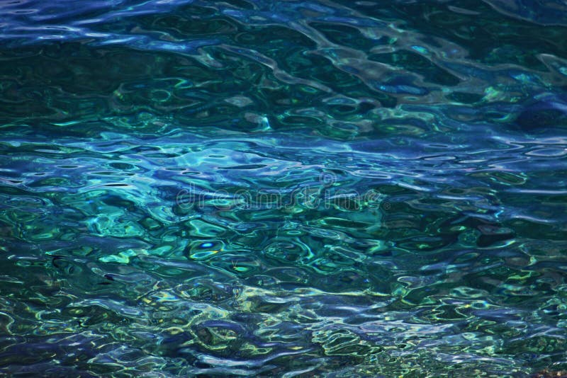 Mediterranean Blue, the Color of the Sea Waters Stock Photo - Image of ...
