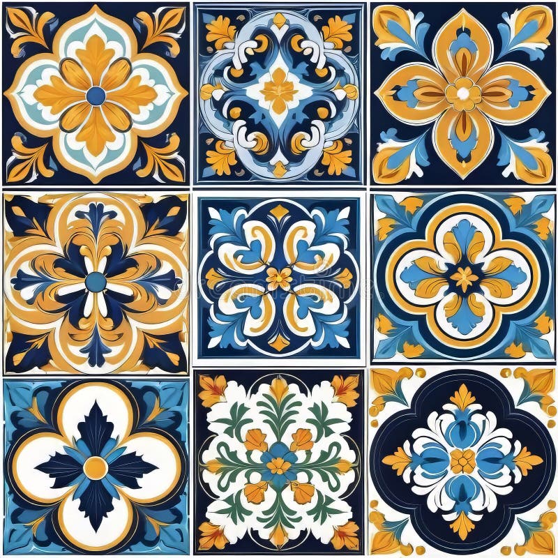 Mediterranean Blue Tile Patterns, Portuguese Tile Patterns, Ceramic ...