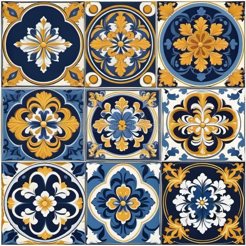 Mediterranean Blue Tile Patterns, Portuguese Tile Patterns, Ceramic ...