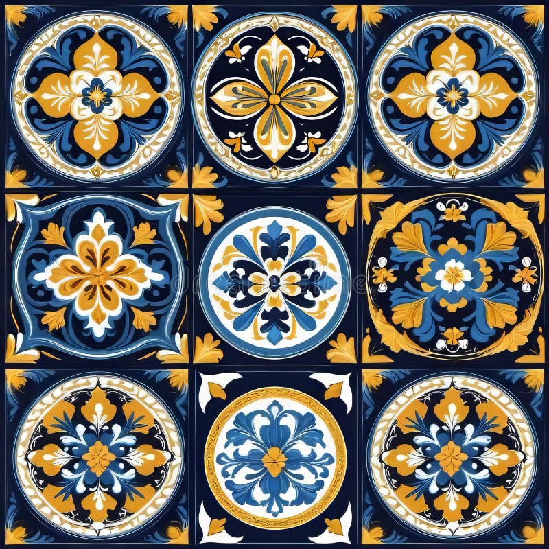Mediterranean Blue Tile Patterns, Portuguese Tile Patterns, Ceramic ...