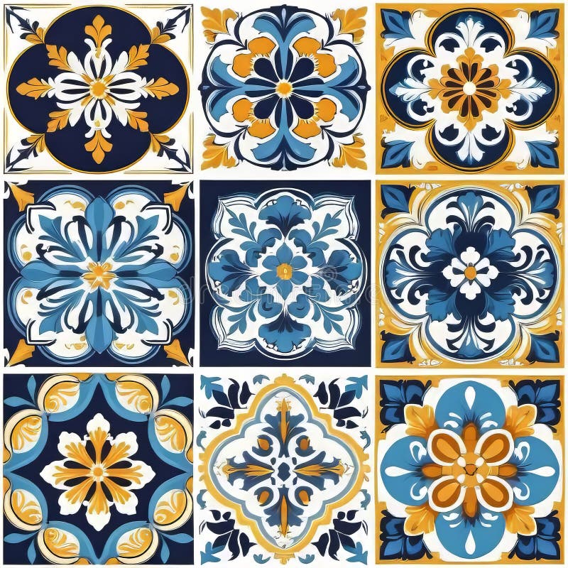 Mediterranean Blue Tile Patterns, Portuguese Tile Patterns, Ceramic ...