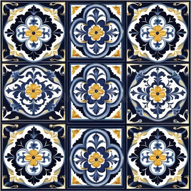 Mediterranean Blue Tile Patterns, Portuguese Tile Patterns, Ceramic ...