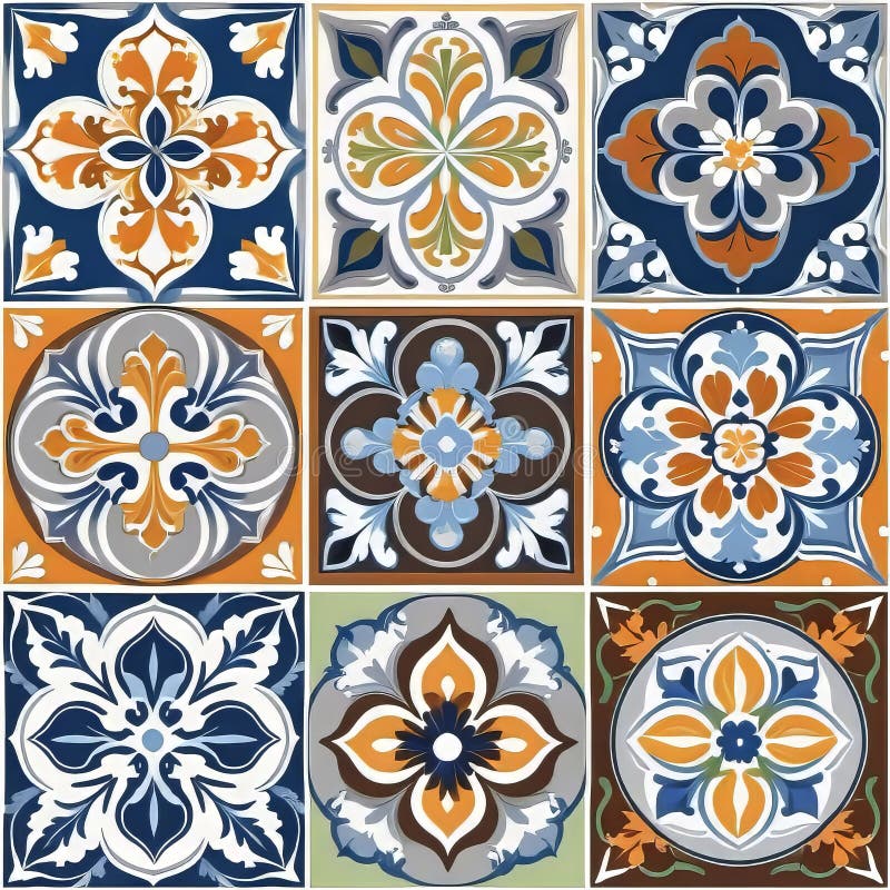 Mediterranean Blue Tile Patterns, Portuguese Tile Patterns, Ceramic ...