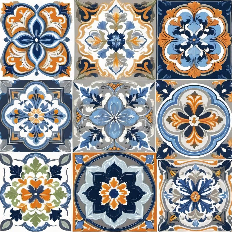 Mediterranean Blue Tile Patterns, Portuguese Tile Patterns, Ceramic ...