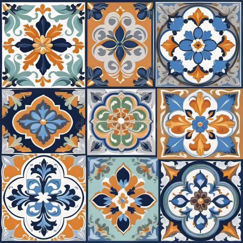 Mediterranean Blue Tile Patterns, Portuguese Tile Patterns, Ceramic ...