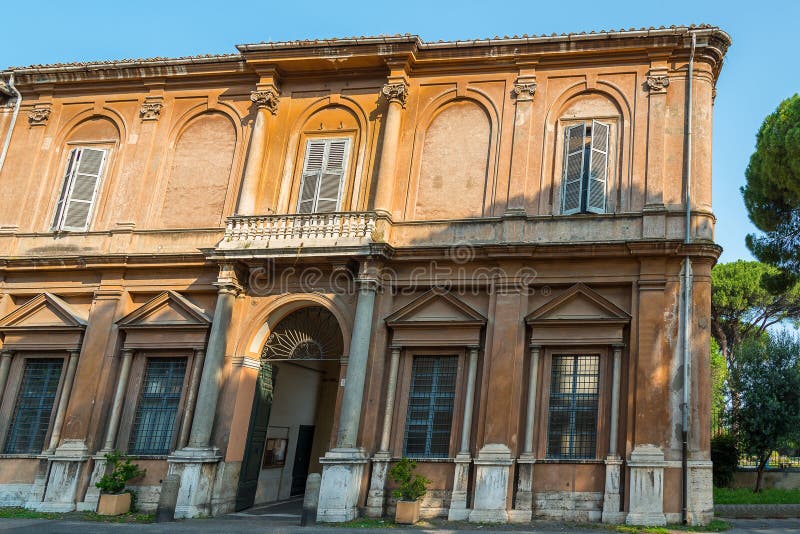 Mediterranean Building with a Renaissance Windows at Aventine Hill Rome ...
