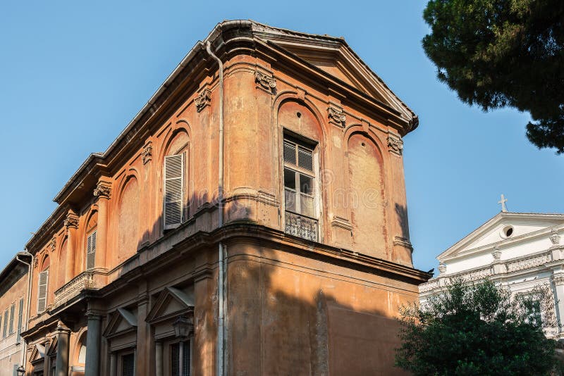 Mediterranean Building with a Renaissance Windows at Aventine Hill Rome ...