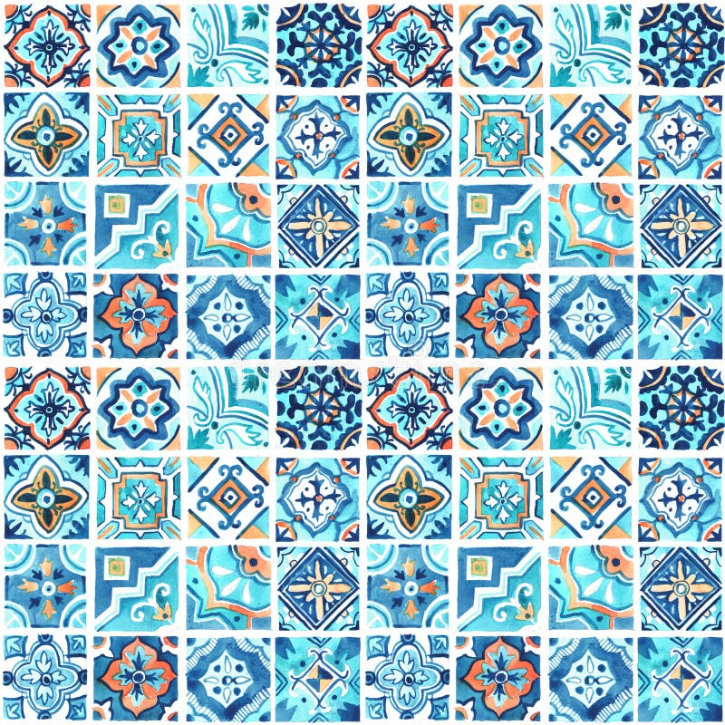 Mediterranean Ceramics Pattern Stock Photo - Image of wrapping, ceramic ...