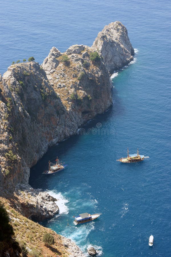 Mediterranean coast stock image. Image of touristic, blue - 18466417