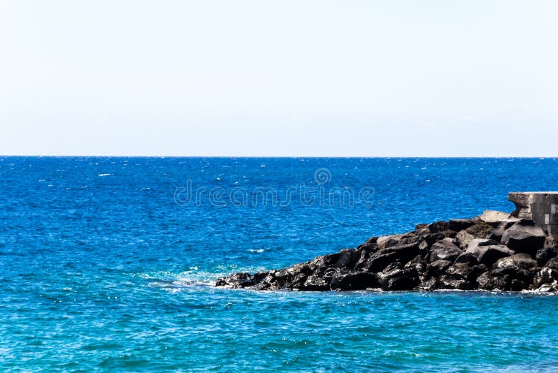 Mediterranean coast stock image. Image of mountain, pleasure - 59770807