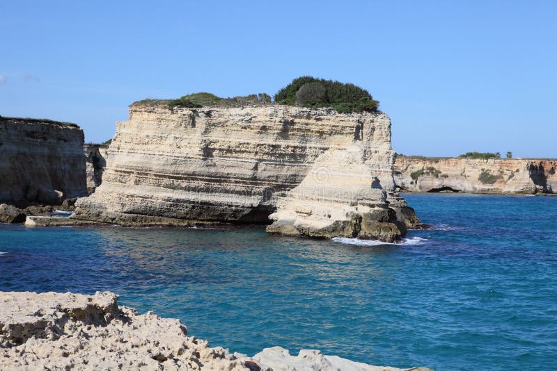Mediterranean Coastal Landscape Stock Photo - Image of cliff, ocean ...