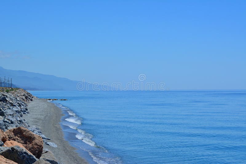 The Mediterranean Coastal Line Stock Photo - Image of mediterranean ...