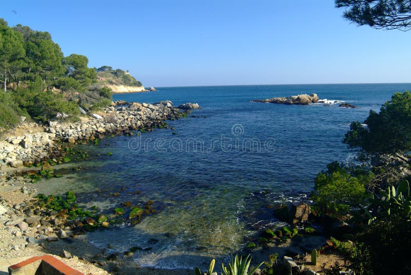 The mediterranean costline stock image. Image of catalonia - 952105