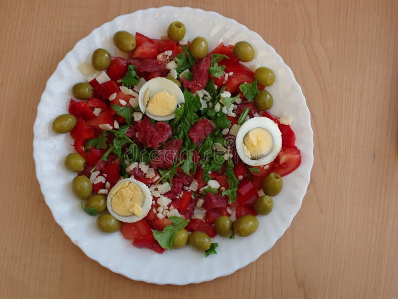 Mediterranean feast stock image. Image of disk, paprika - 79657867