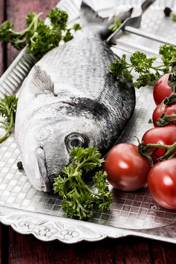 Mediterranean Fish Delicacy Dorado Stock Image - Image of grill, fishy ...