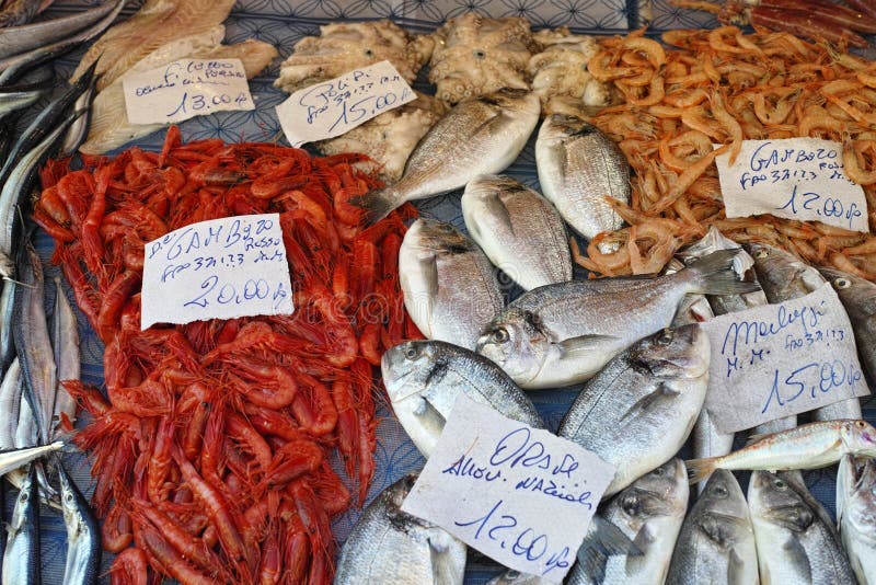 Mediterranean Fish and Seafood Stock Photo - Image of culinary ...