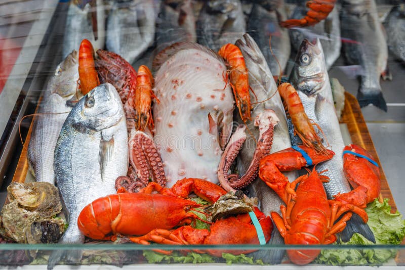 Mediterranean Fish on Restaurant Menu Stock Image - Image of closeup ...