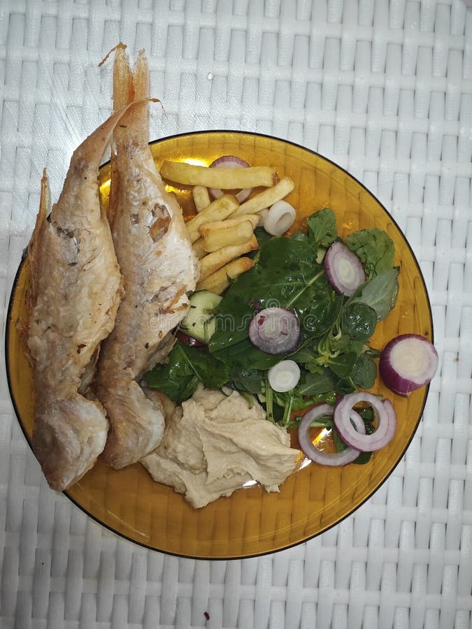 Mediterranean Food Love with Fresh Fish Stock Photo - Image of summer ...